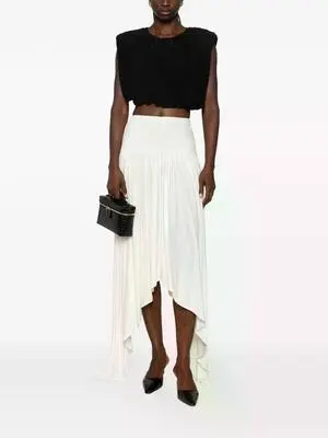 Aje Lunaria Padded-shoulder Gathered Top