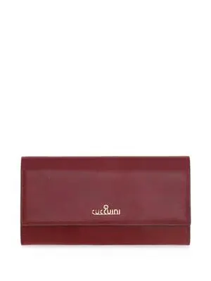 GIANNI CUCCUINI Logo-plaque Leather Wallet - Red