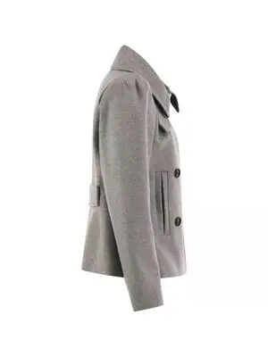 7 For All Mankind Double-breasted Half-belt Blazer - Grey