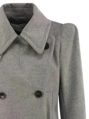 7 For All Mankind Double-breasted Half-belt Blazer - Grey