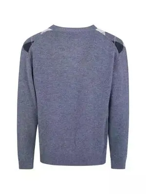 DUNST Argyle-intarsia Wool Cardigan