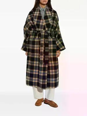 Kenzo Check Belted Coat