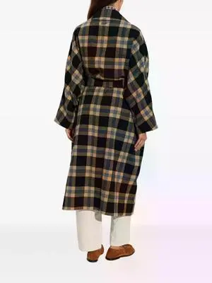 Kenzo Check Belted Coat