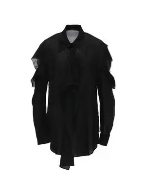 Yohji Yamamoto Ruffled Long-sleeve Shirt