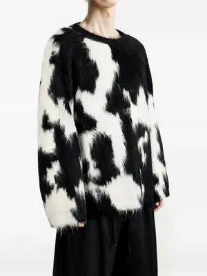 BODE Holstein Cow-print Sweater