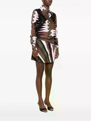 Emilio Pucci Geometric-print Cropped Shirt