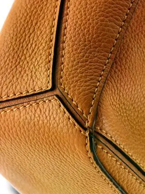 Loewe Puzzle Bag Leather Mini Crossbody Bag - Brown