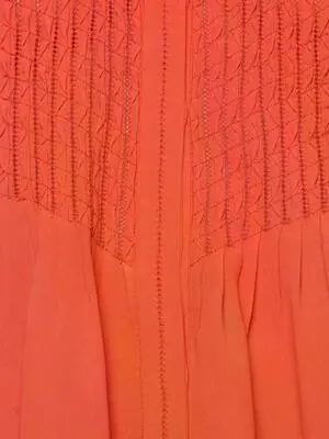 Oscar De La Renta Pintuck Short-sleeve Blouse