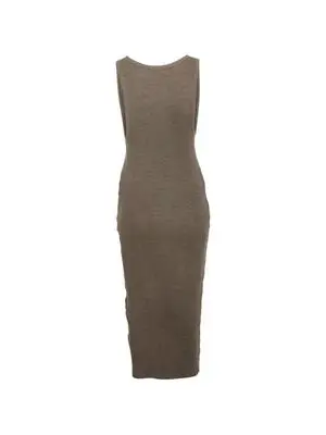 JAMES PERSE Rib-knit Sleeveless Midi Dress