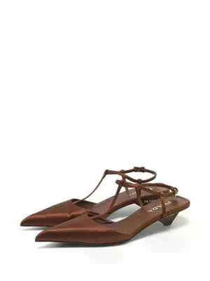 PRADA Satin Ankle-strap Pumps