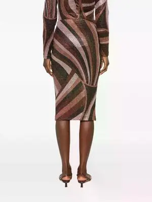 Emilio Pucci Iride-print Glittered Midi Skirt
