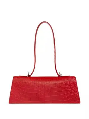 Alexander McQueen Jewelled Croc-embossed Leather Shoulder Bag