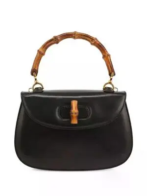 Gucci 2000s Bamboo Tote Bag - Black