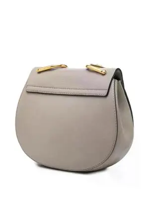 Chloé 2016 Mini Bicolor Suede And Calfskin Drew Crossbody Bag - Grey