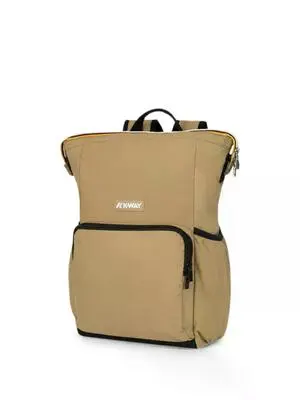 K-WAY Maizy Logo-patch Backpack - Brown