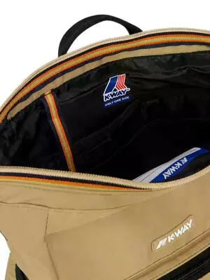K-WAY Maizy Logo-patch Backpack - Brown