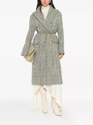 Ermanno Scervino Herringbone Double-breasted Coat