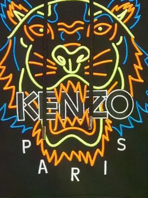 Kenzo Fluorescence Tiger Embroidered Hoodie