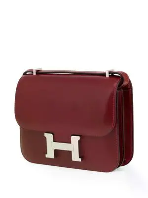 Hermès 2025 Mini Constance Leather Cross Body Bag - Red