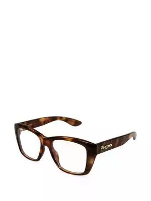 Saint Laurent Tortoiseshell-effect Square-frame Glasses