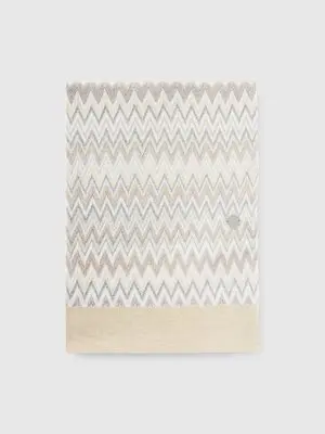 Missoni Wool Scarf - Beige& Silver