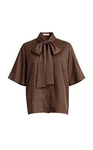 Françoise Blake Zebra Silk Top Black/white - Brown