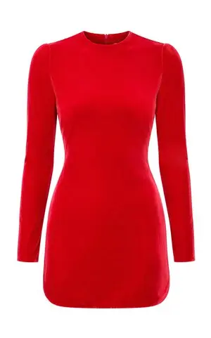 Alaïa Cinched Velvet Mini Dress