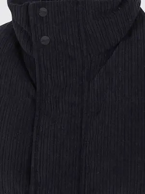Herno Quilted Velvet Padded Vest With High Neck - Blue