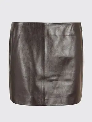 ARMA Slim Fit Pencil Mini Skirt In Smooth Lambskin Leather With Side Zip