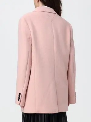 Karl Lagerfeld Single-breasted Knee-length Coat In Wool Blend With Lapels