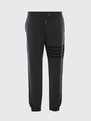 Thom Browne Slim Fit Cotton Jogging Pants With 4-bar Detail - Black