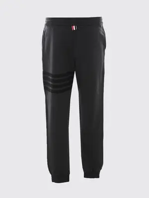Thom Browne Slim Fit Cotton Jogging Pants With 4-bar Detail - Black