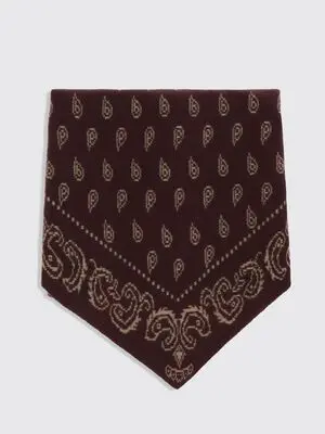 Guest In Residence Triangular Paisley Print Pure Cashmere Scarf - Violet