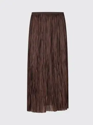 ROBERTO COLLINA High-waisted Pleated Crêpe Midi Skirt - Dark