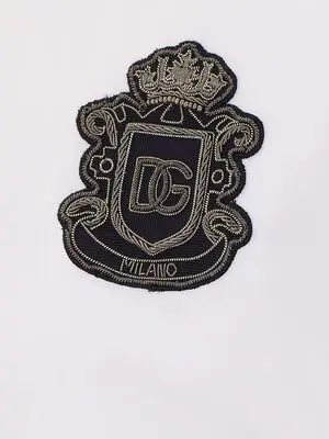 Dolce & Gabbana Cotton Shirt With French Collar And Embroidered Logo