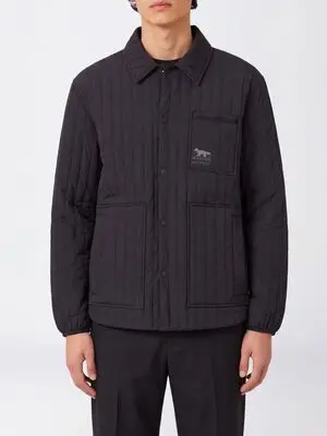 Maison Kitsuné Quilted Waterproof Nylon Shirt Jacket With Logo