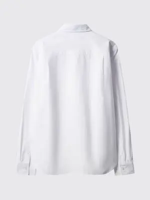 Maison Kitsuné Cotton Shirt With French Collar And Embroidered Logo