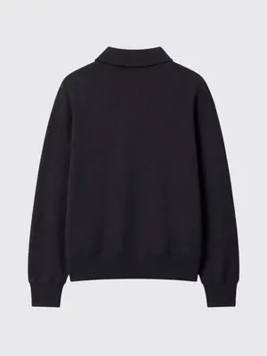 Maison Kitsuné Long-sleeve Cotton Polo With Zip Closure