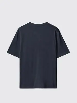 Maison Kitsuné Crewneck Cotton T-shirt With Contrast Chest Logo