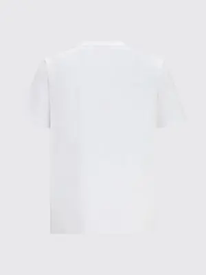Off-White Crewneck Cotton T-shirt With Arrow Logo Printed On The Back