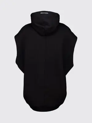 Balenciaga Sleeveless Relaxed Fit Cotton Hoodie With Embroidered Logo