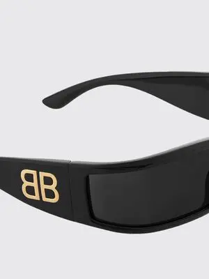 Balenciaga Rectangular Acetate Sunglasses With Contrast Logo