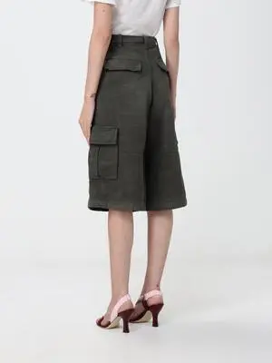 Fendi High-waisted Cotton Cargo Shorts With Tie-waist Belt