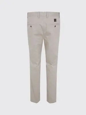 SLOWEAR Slim Fit Stretch Cotton Chino Trousers With Slash Pockets