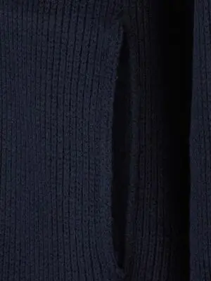 Emporio Armani Turtleneck Zip-up Wool Cardigan