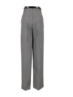 Elisabetta Franchi High-waisted Virgin Wool Palazzo Pants