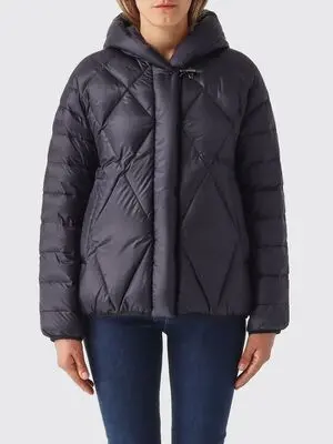 FAY Quilted Nylon Puffer Jacket With Hood And Iconic Toggles - Blue