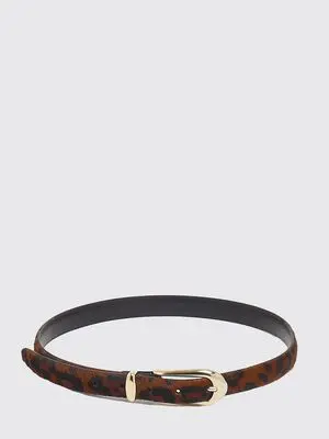 Orciani Animal Print Pony Hair Belt With Pin Buckle - Multicolor