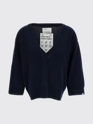 Extreme Cashmere 100% Cashmere V-neck Long-sleeved Sweater - Blue