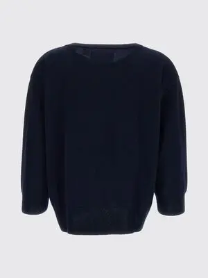 Extreme Cashmere 100% Cashmere V-neck Long-sleeved Sweater - Blue